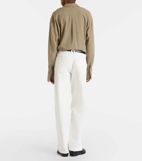 SLVRLAKE Ella Barrel-leg Jeans - White