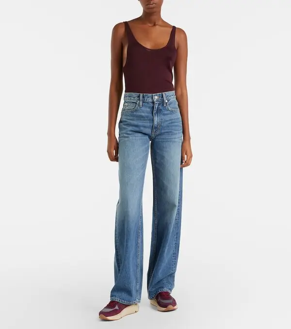 SLVRLAKE Cassie Faded Wide-leg Jeans - Blue