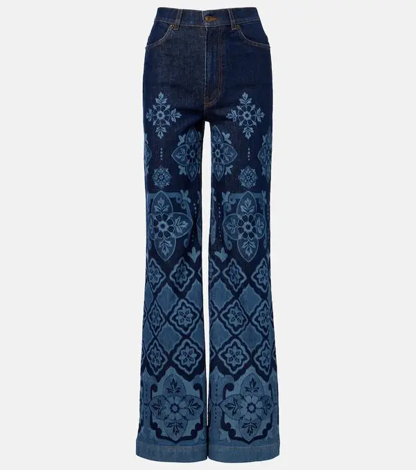 La DoubleJ Partenope Printed Flared Jeans