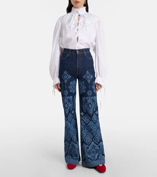 La DoubleJ Partenope Printed Flared Jeans