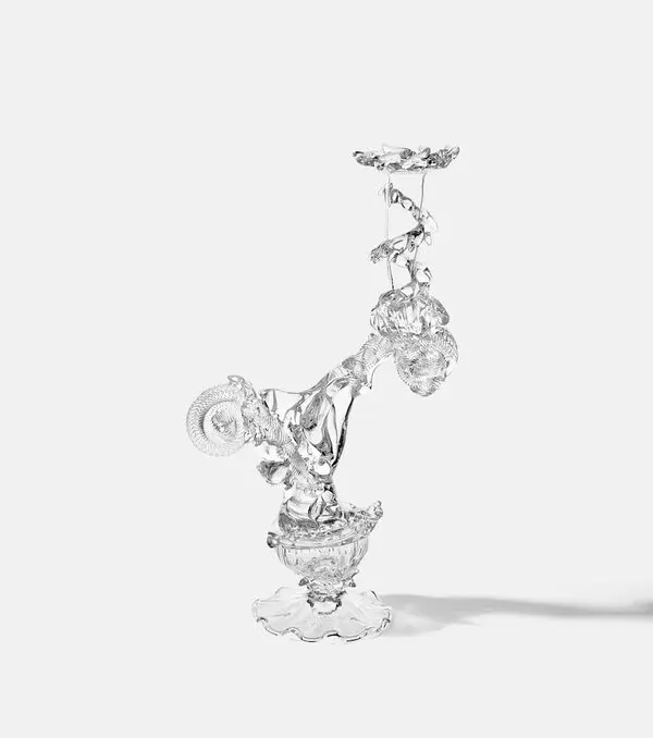 ALEXANDER KIRKEBY Crystal Candle Holder - Transparent