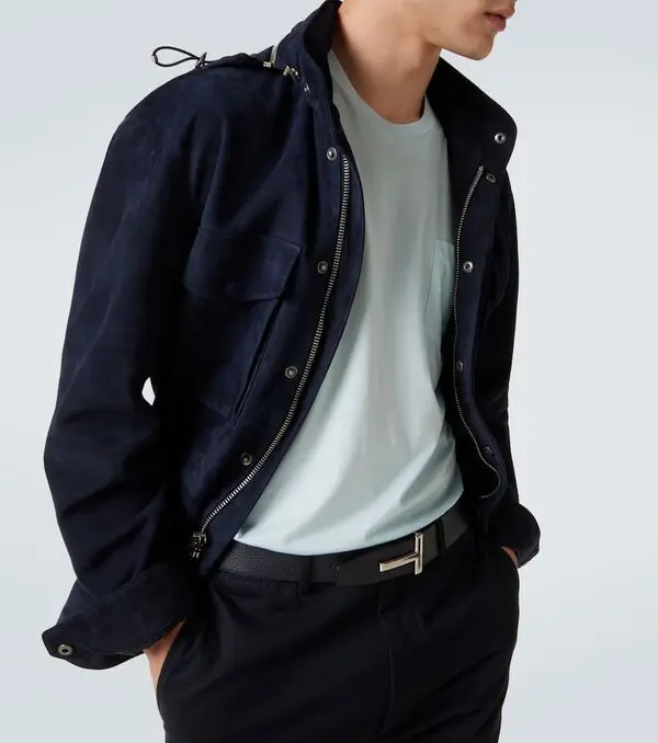 TOM FORD Cotton And Silk Jersey T-shirt - Blue
