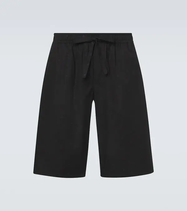 Dolce & Gabbana Dg Cotton Bermuda Shorts - Black