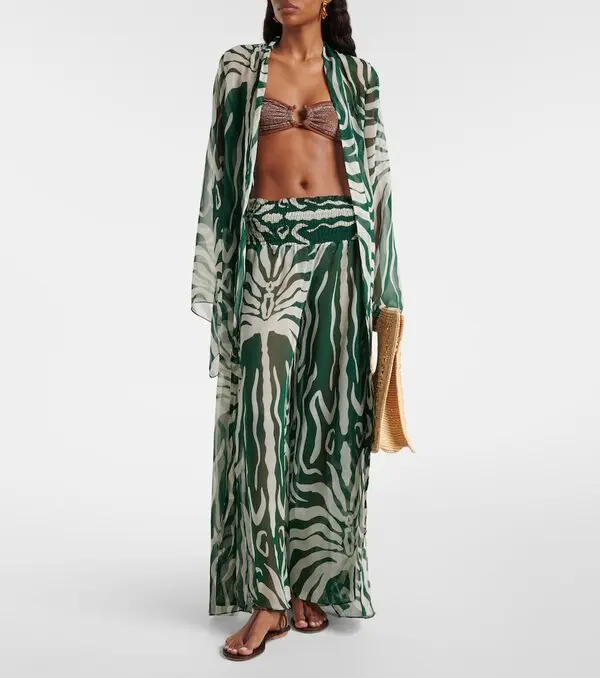 Johanna Ortiz Printed Wide-leg Pants