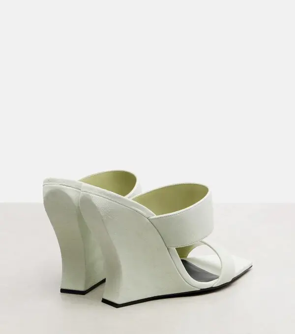 Alaïa Wave 110 Suede Wedge Mules