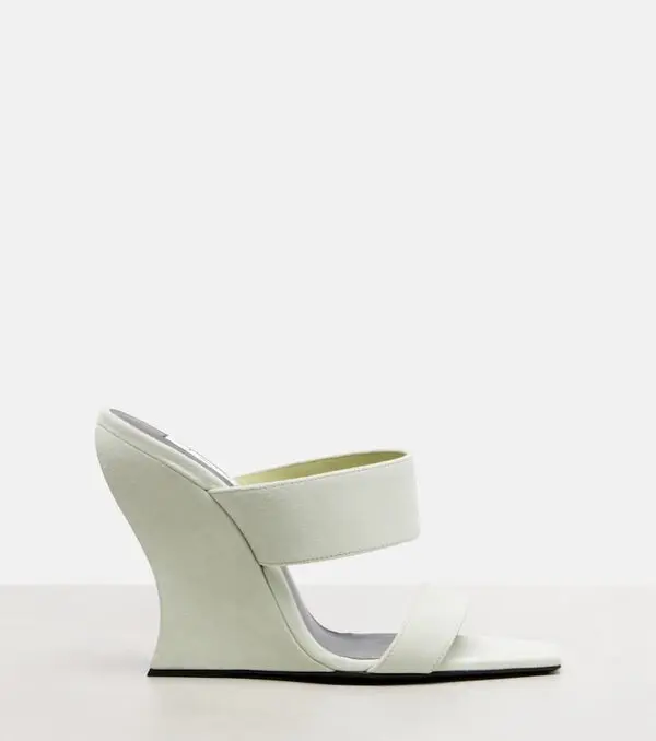 Alaïa Wave 110 Suede Wedge Mules