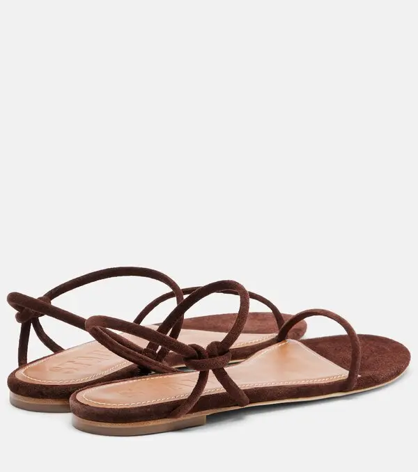 Staud Laurel Suede Sandals - Brown