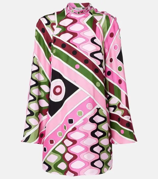 Emilio Pucci Silk Satin Minidress - Pink