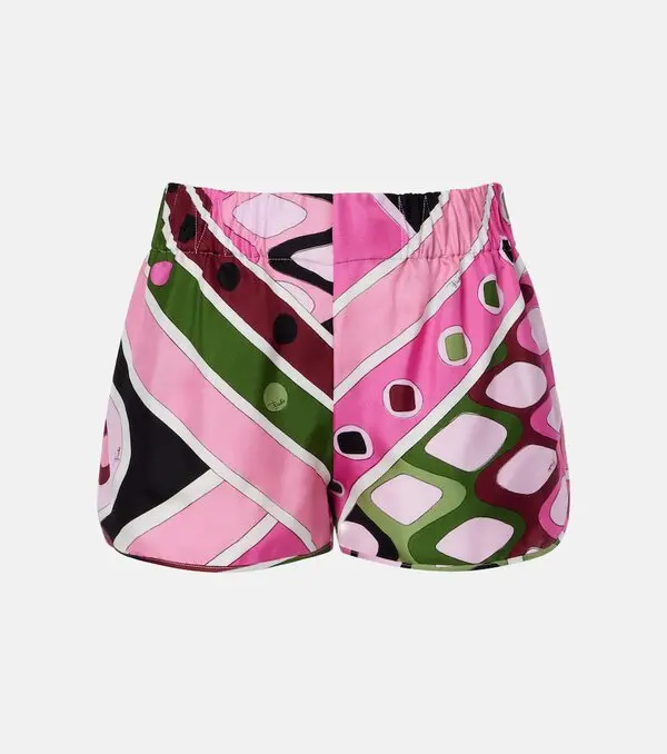 Emilio Pucci Printed Silk Shorts