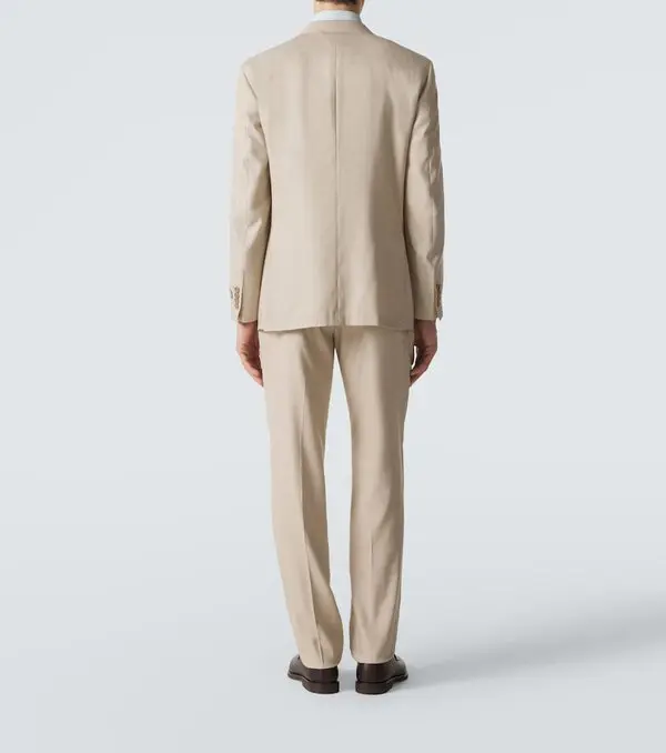 Canali Linen And Wool Suit - Beige