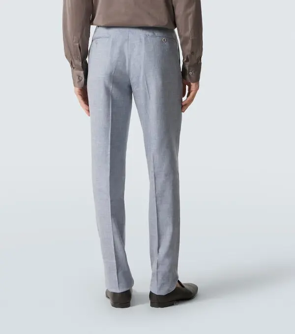 Canali Linen And Wool Suit - Blue