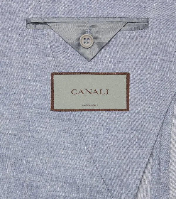 Canali Linen And Wool Suit - Blue