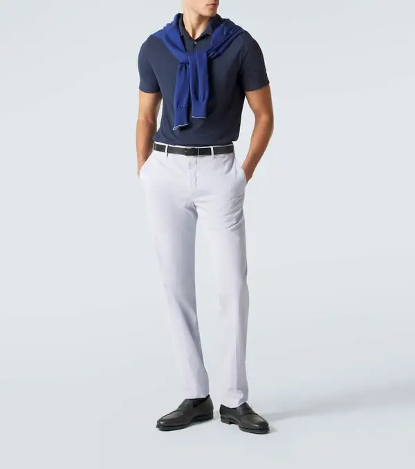 SLOWEAR Cotton And Silk Slim-fit Pants