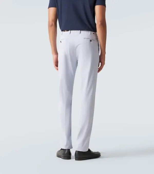 SLOWEAR Cotton And Silk Slim-fit Pants