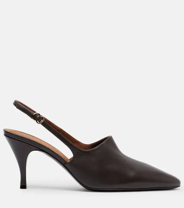 HERBERT LEVINE 80 Leather Slingback Pumps