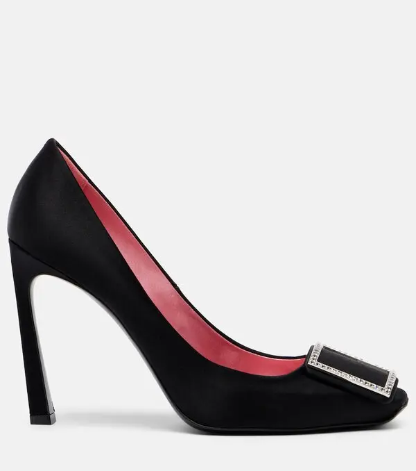 ROGER VIVIER Trumpette 100 Satin Pumps