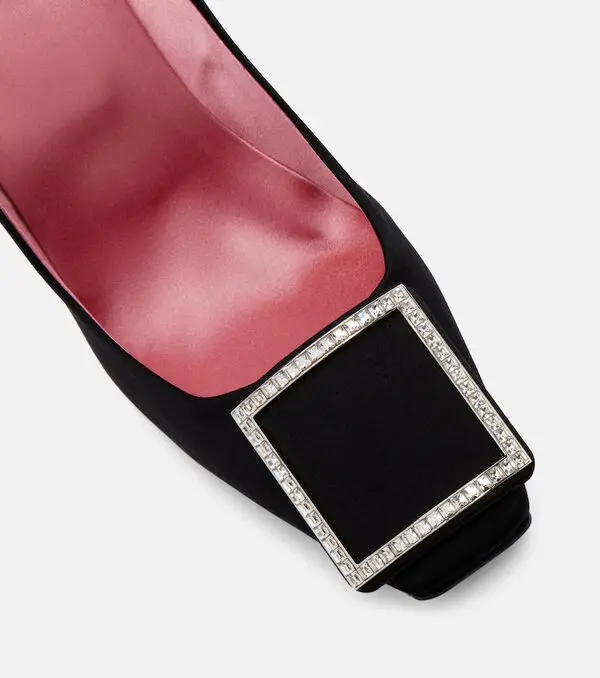 ROGER VIVIER Trumpette 100 Satin Pumps
