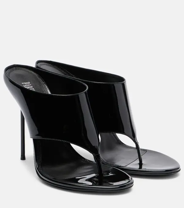 Paris Texas Lidia 105 Patent Leather Mules - Black