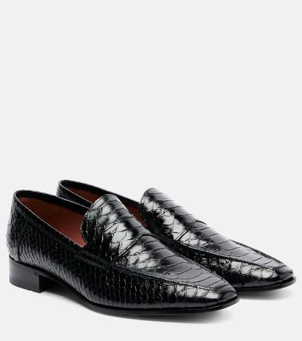 Paris Texas Vincent Croc-effect Leather Loafers
