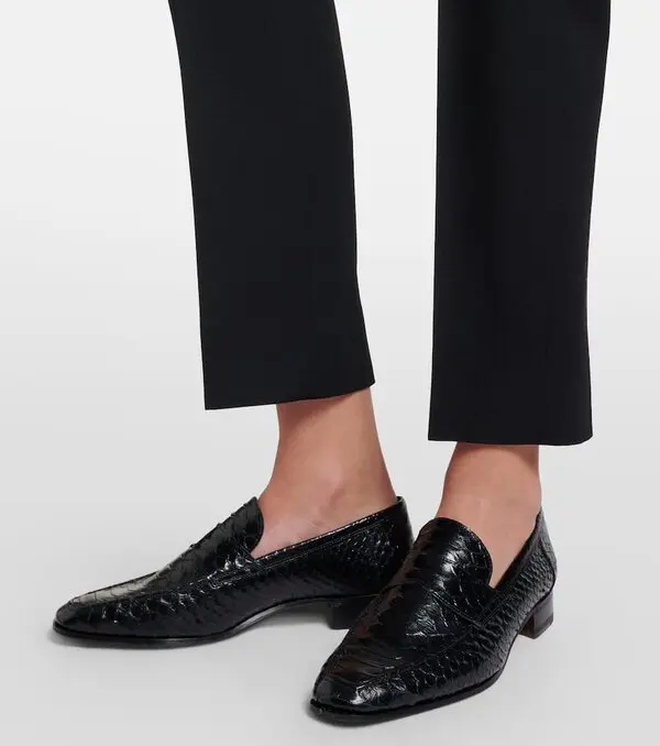 Paris Texas Vincent Croc-effect Leather Loafers
