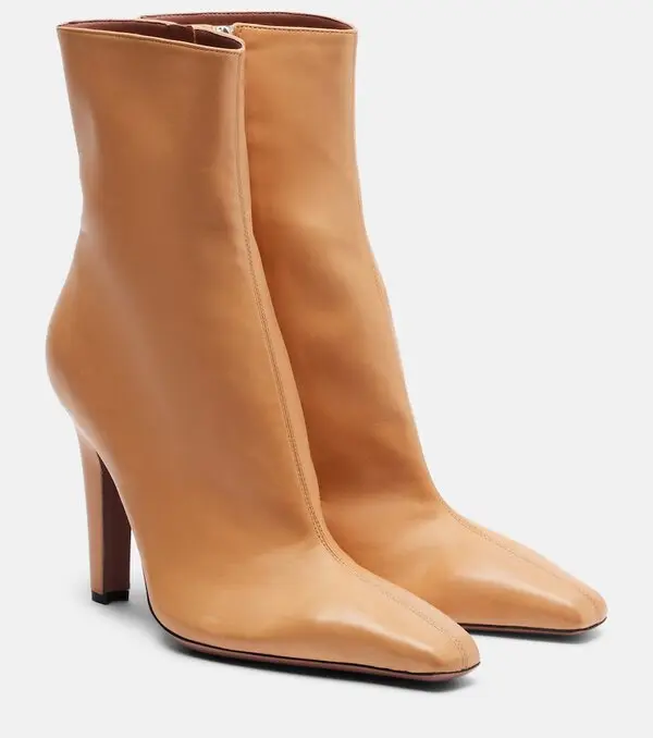 Paris Texas Belle Leather Ankle Boots - Brown