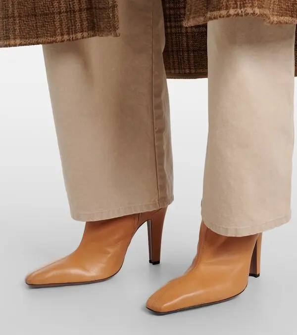 Paris Texas Belle Leather Ankle Boots - Brown