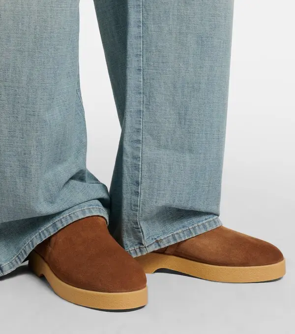 Miu Miu Shearling-lined Suede Boots
