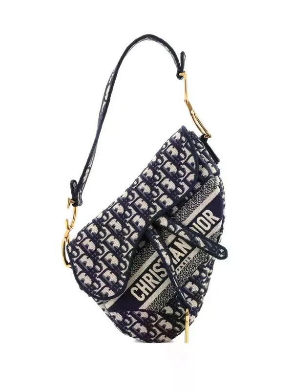 Dior Saddle Bag Oblique Canvas Medium - Blue