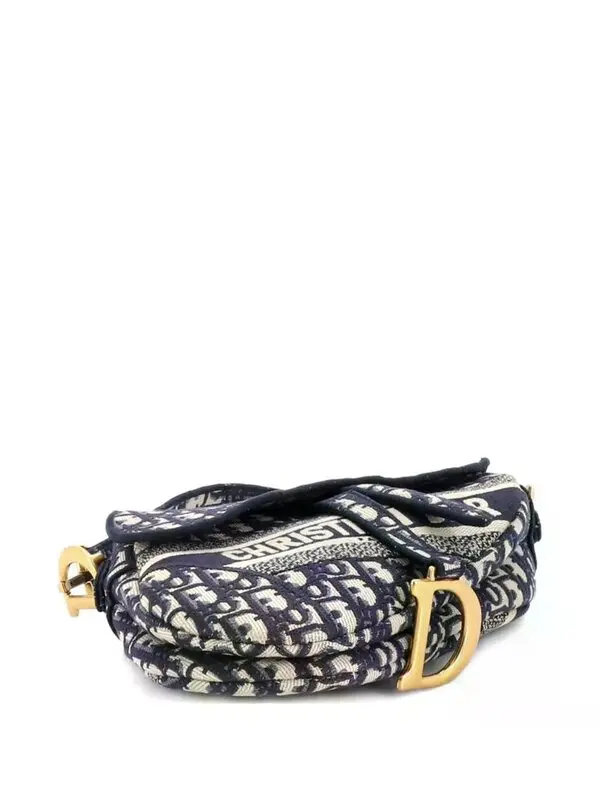 Dior Saddle Bag Oblique Canvas Medium - Blue