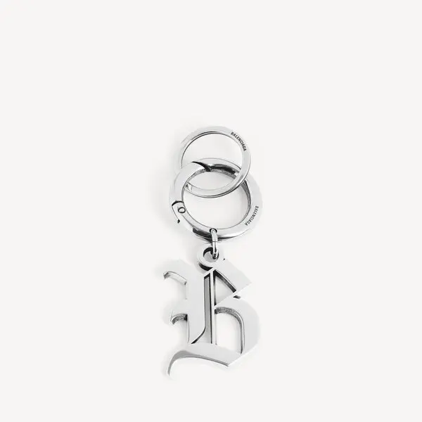 Balenciaga Melrose B Keychain - Silver