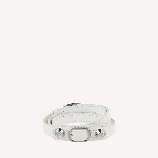 Balenciaga City Triple Bracelet - White