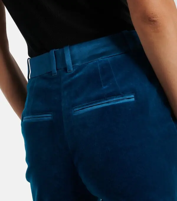 Rabanne Cotton-blend Velvet Flared Pants