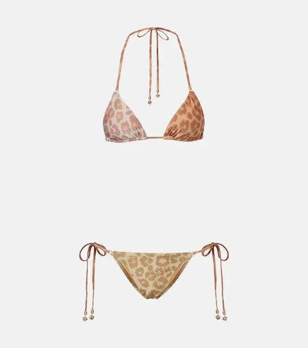 Zimmermann Awaken Metallic-effect Bikini - Multicoloured