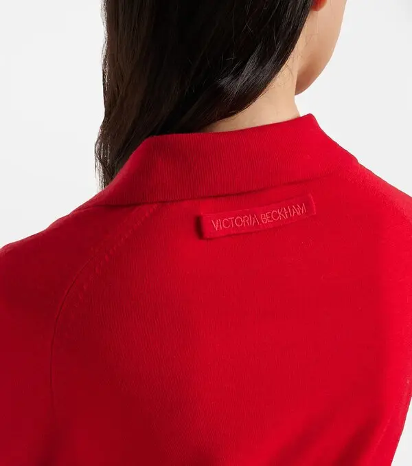 Victoria Beckham Wool Polo Shirt - Red