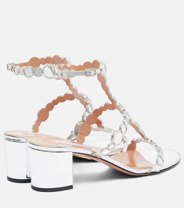 AQUAZZURA Afterglow 50 Leather Sandals