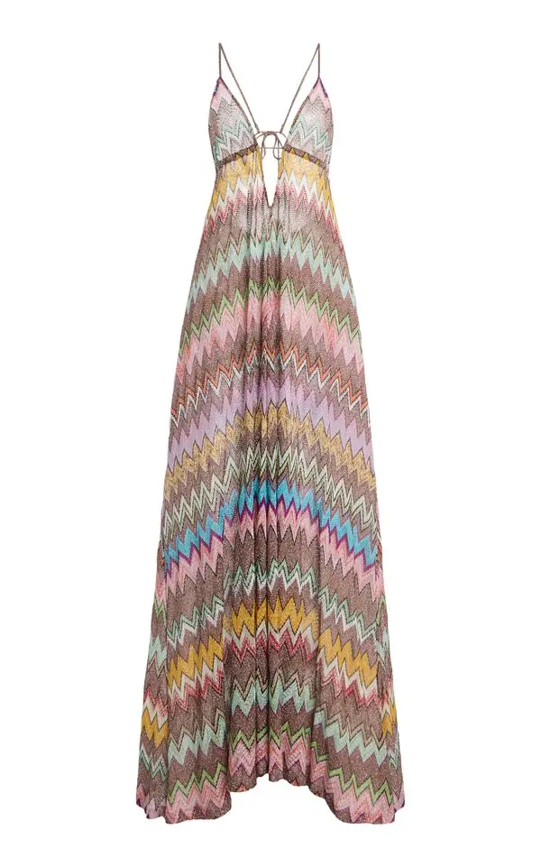 Missoni Metallic-knit Maxi Cover-up Dress - Multi