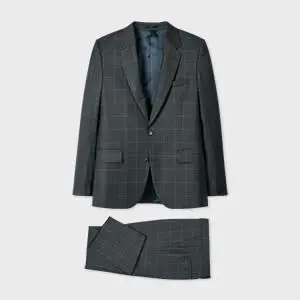 Paul Smith Classic-fit Dark Windowpane Check Wool Suit