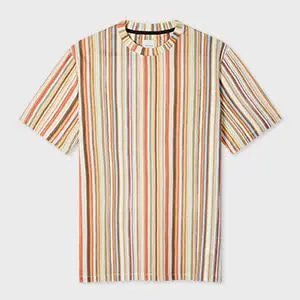 Paul Smith Painted Signature Stripe' Cotton T-shirt