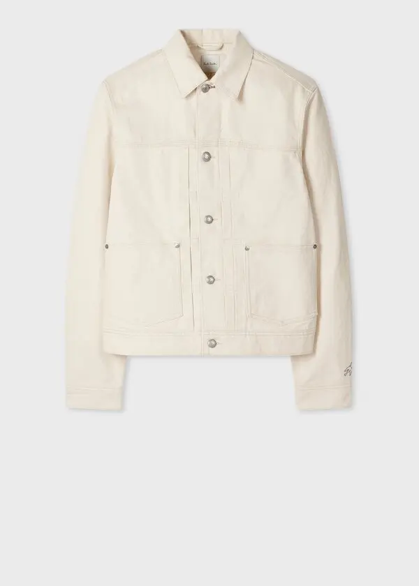 Paul Smith Pleated Denim Jacket - Blue
