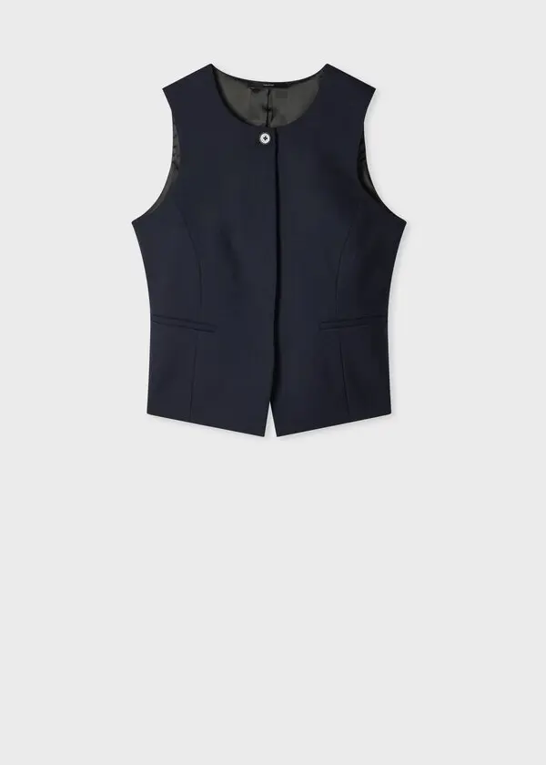 Paul Smith Asymmetric Wool Waistcoat - Blue