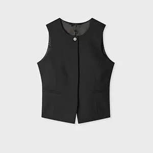 Paul Smith Wool Asymmetric Waistcoat - Black