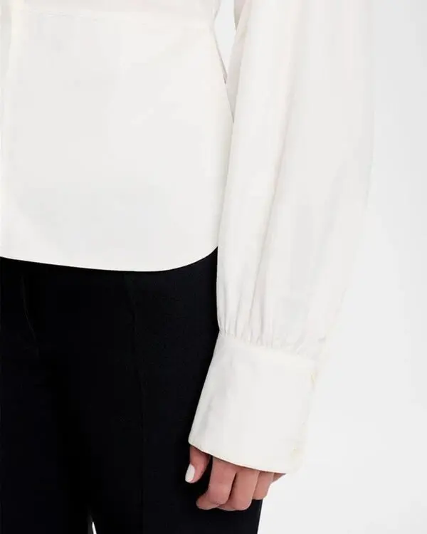 IRO PARIS Janine Button-front Cotton Poplin Shirt - Ceramic Wh