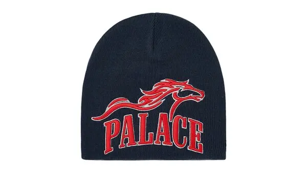 PALACE Horsepower Nein Cuff Beanie - Navy Blue