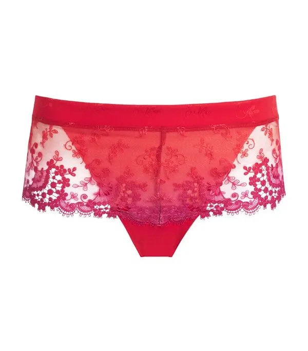 Simone Perele Lace Wish Briefs - Red