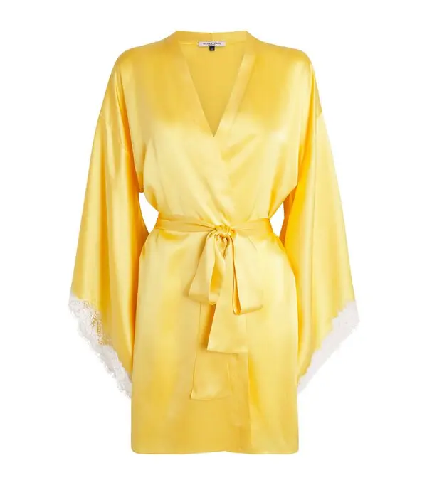 GILDA & PEARL Silk Secret Garden Robe - Yellow