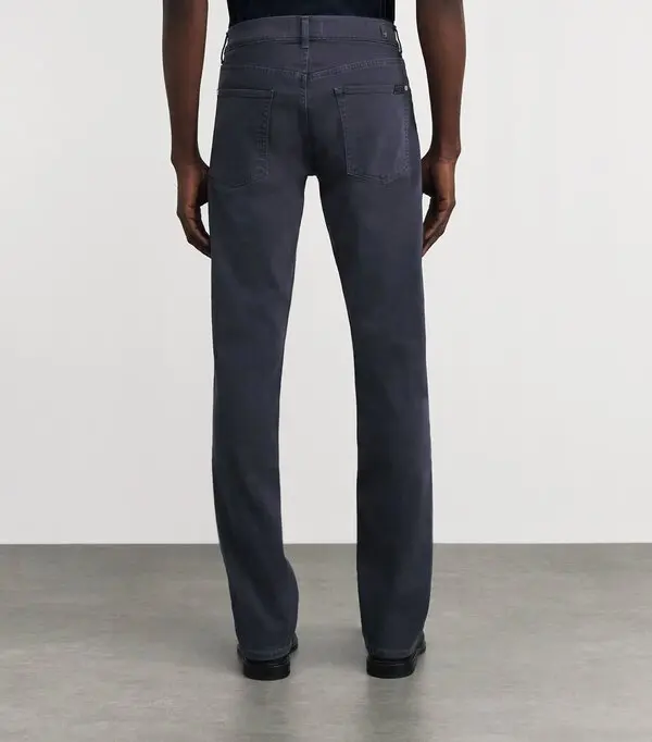 7 For All Mankind Cotton-blend Straight Chinos - Blue