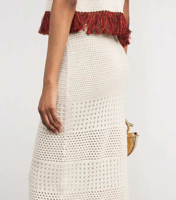 Escvdo Crochet Amada Maxi Skirt