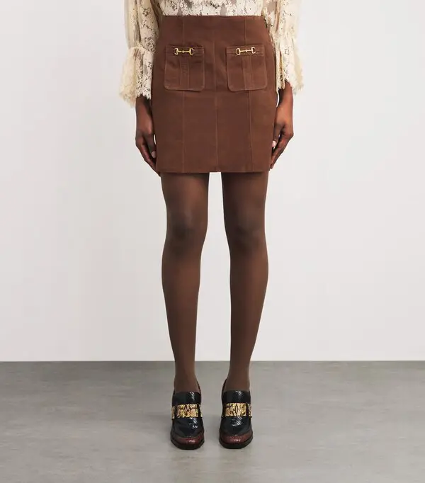 Rixo Wiley Mini Skirt - Brown