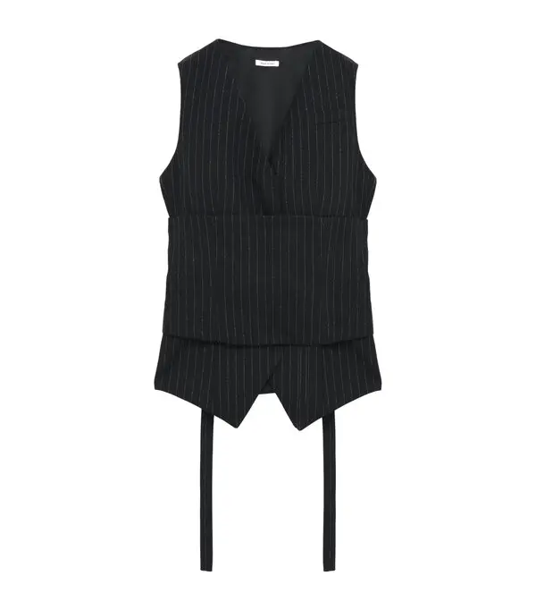 Alexander McQueen Wool Pinstripe Waistcoat