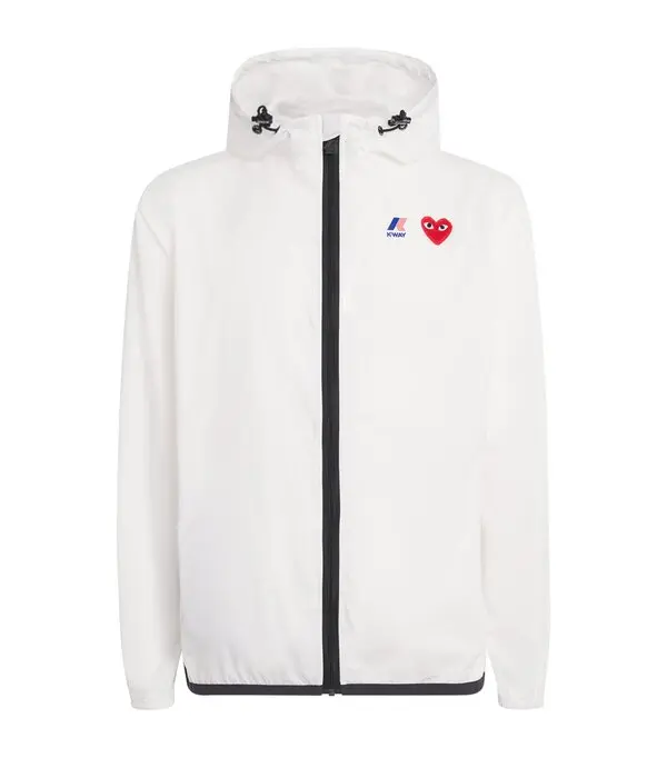 Play Comme Des Garcon X K-way Nylon Jacket - White